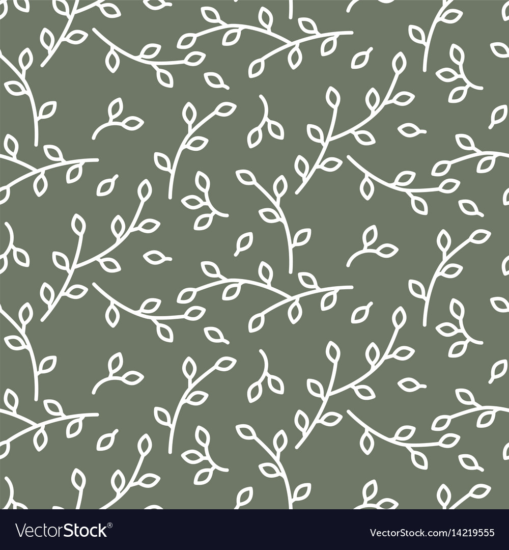 Line branches seamless pattern Royalty Free Vector Image