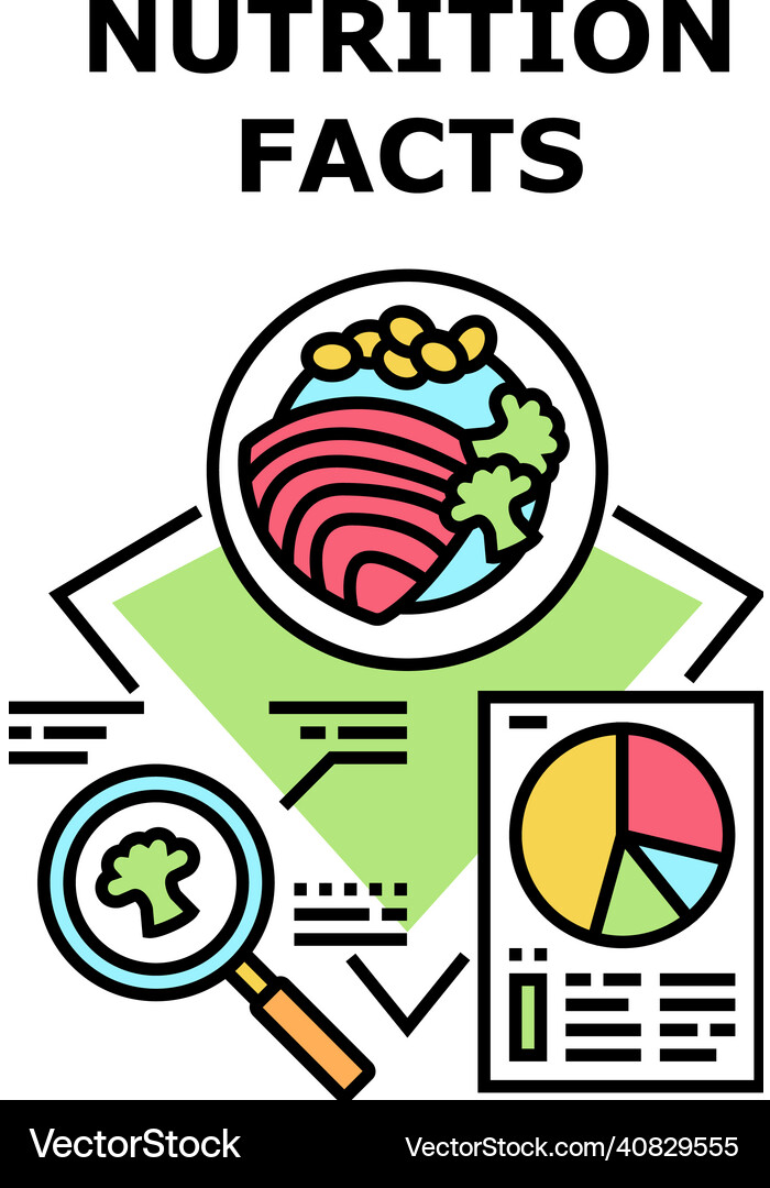 Nutrition facts icons Royalty Free Vector Image
