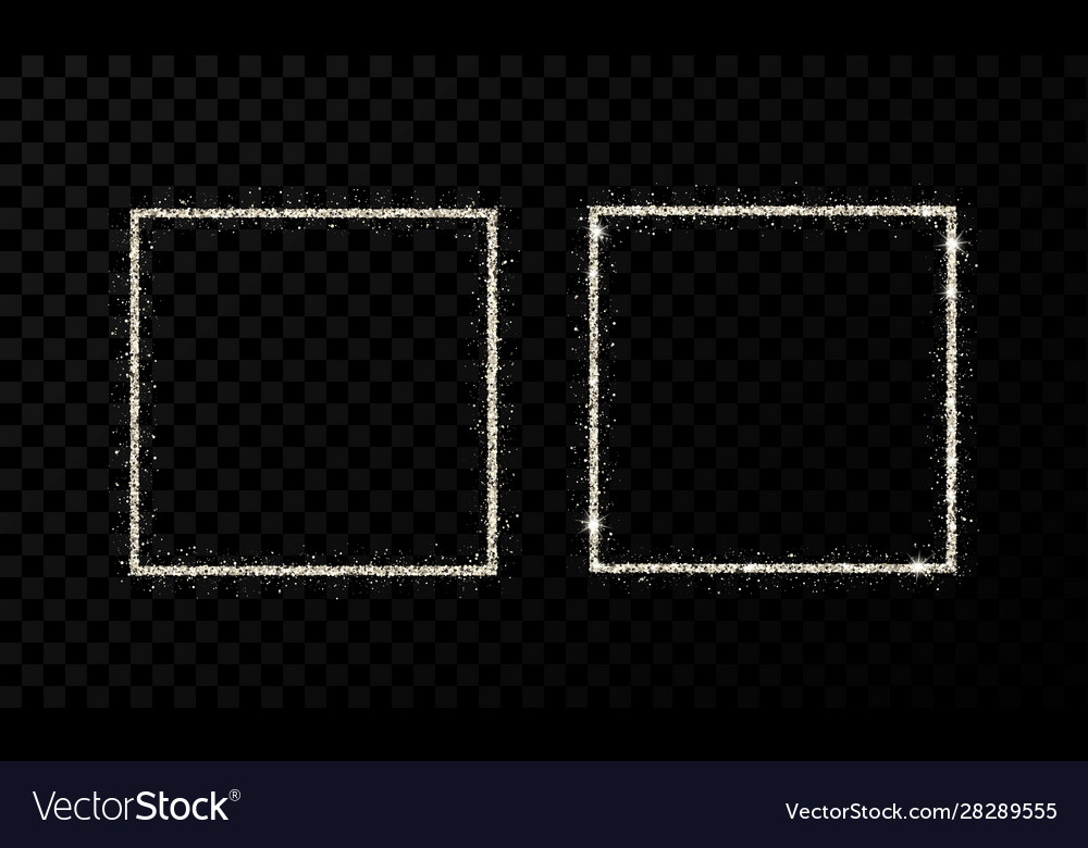 Two modern shiny frames with light effects Vector Image