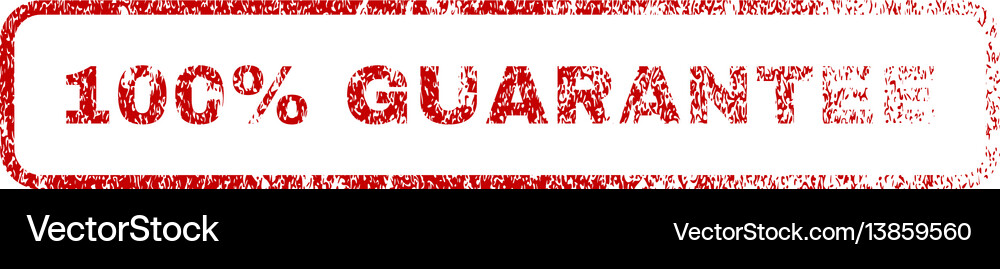 100 percent guarantee rubber stamp Royalty Free Vector Image