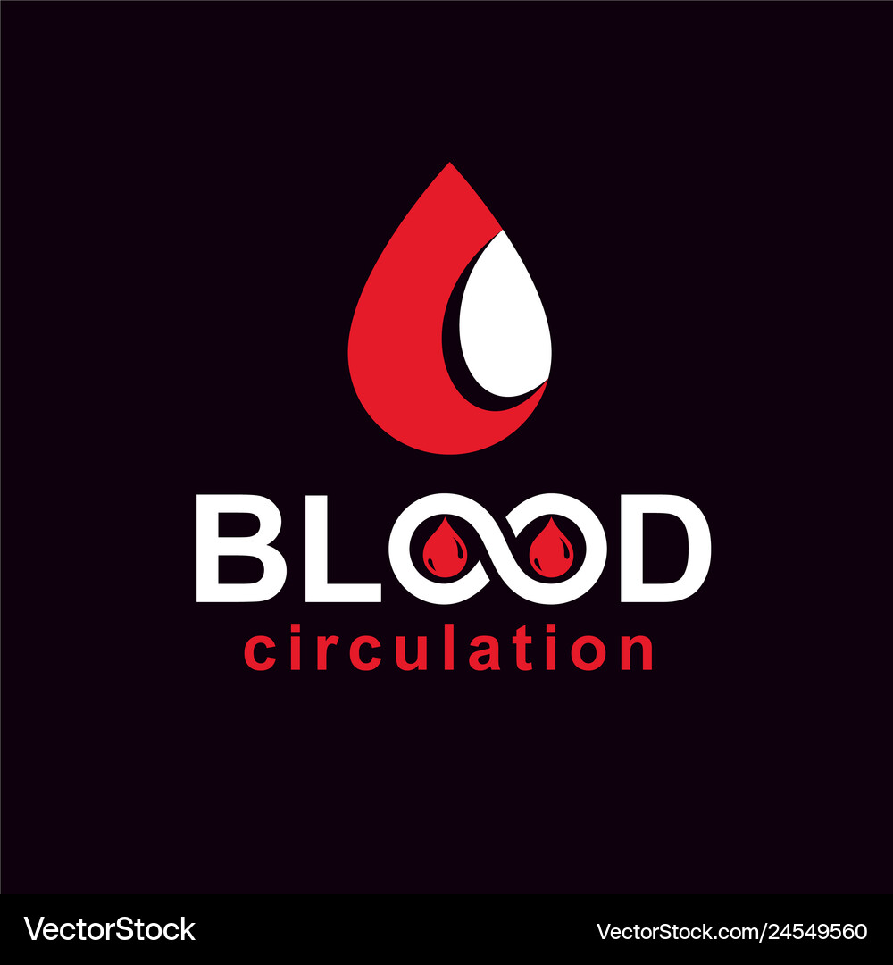 Blood circulation inscription made with infinity Vector Image