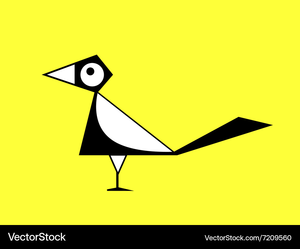 Cartoon magpie sign Royalty Free Vector Image - VectorStock