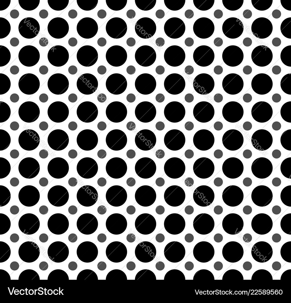 Dotted polka dot black and white seamlessly Vector Image
