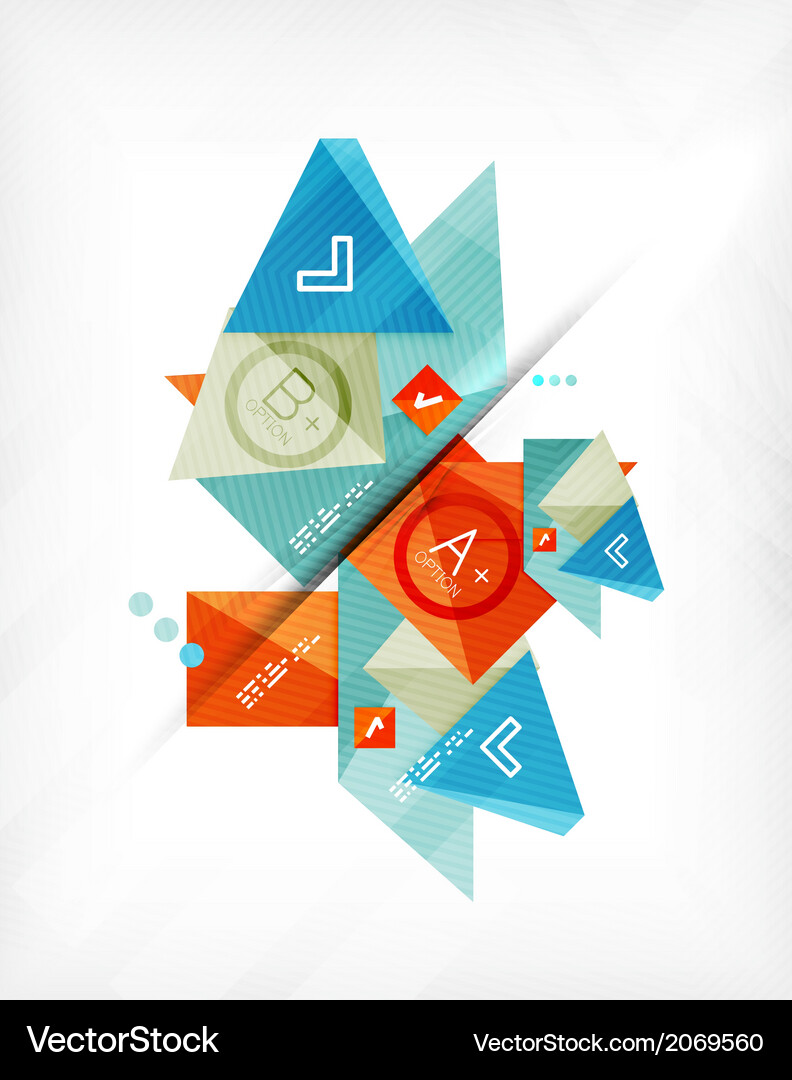 Futuristic abstract 3d infographic composition Vector Image