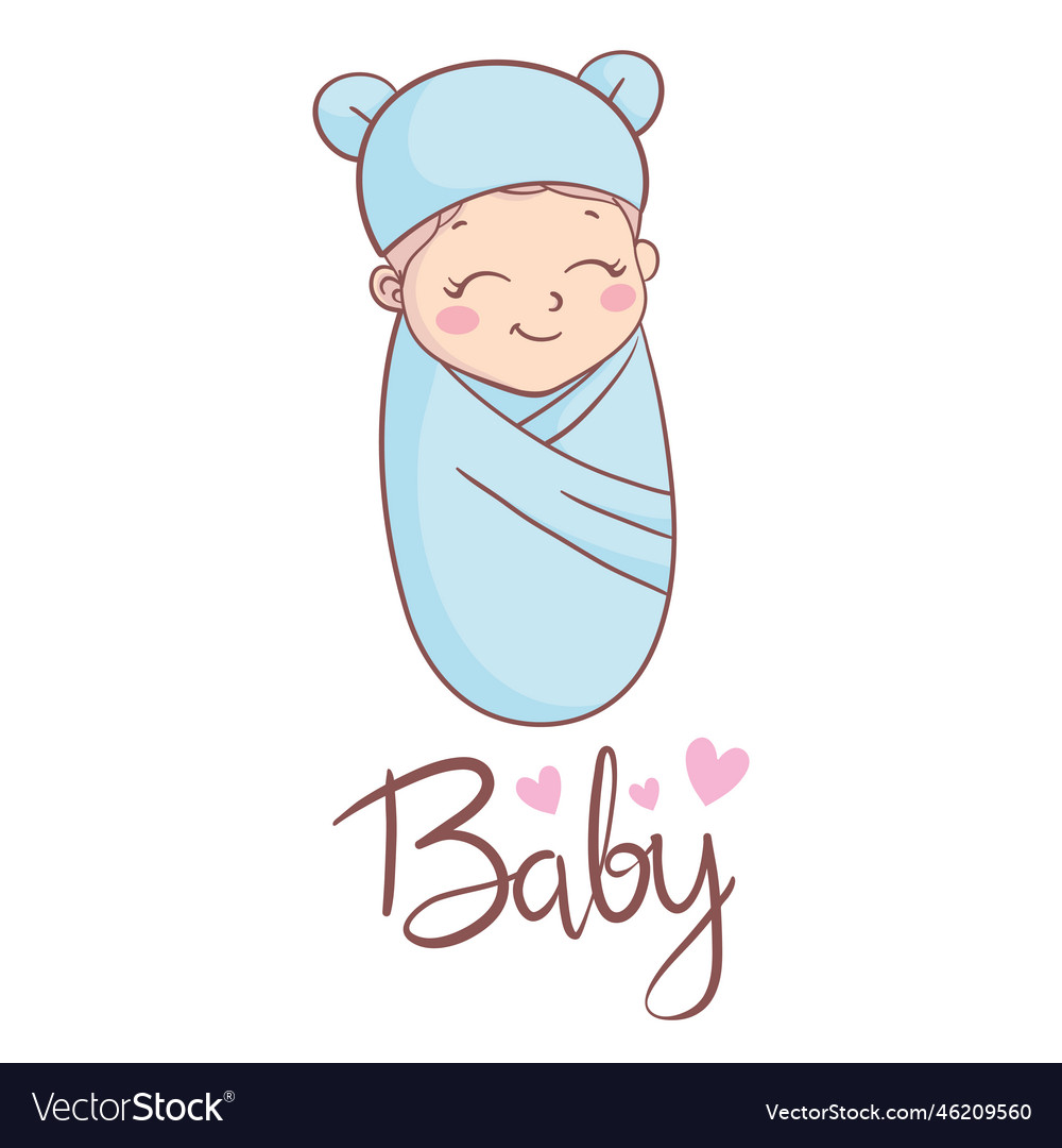Greeting card baby shower card baby announcement Vector Image Greeting card baby shower card baby announcement Vector Image