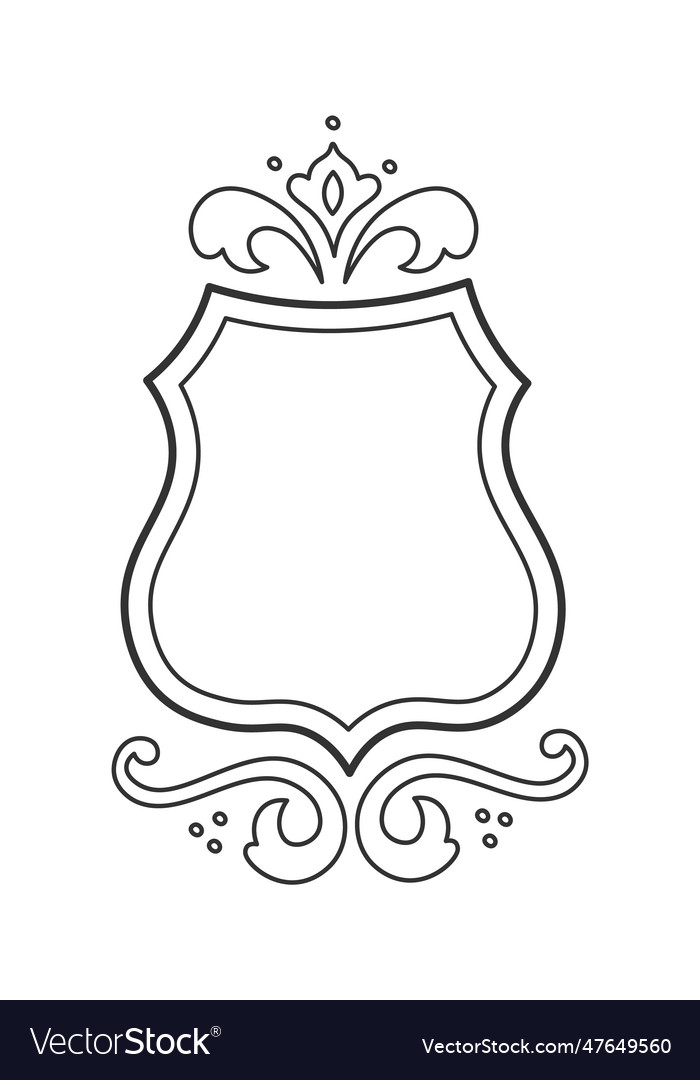 Heraldic royal shield badge Royalty Free Vector Image Heraldic royal shield badge Royalty Free Vector Image