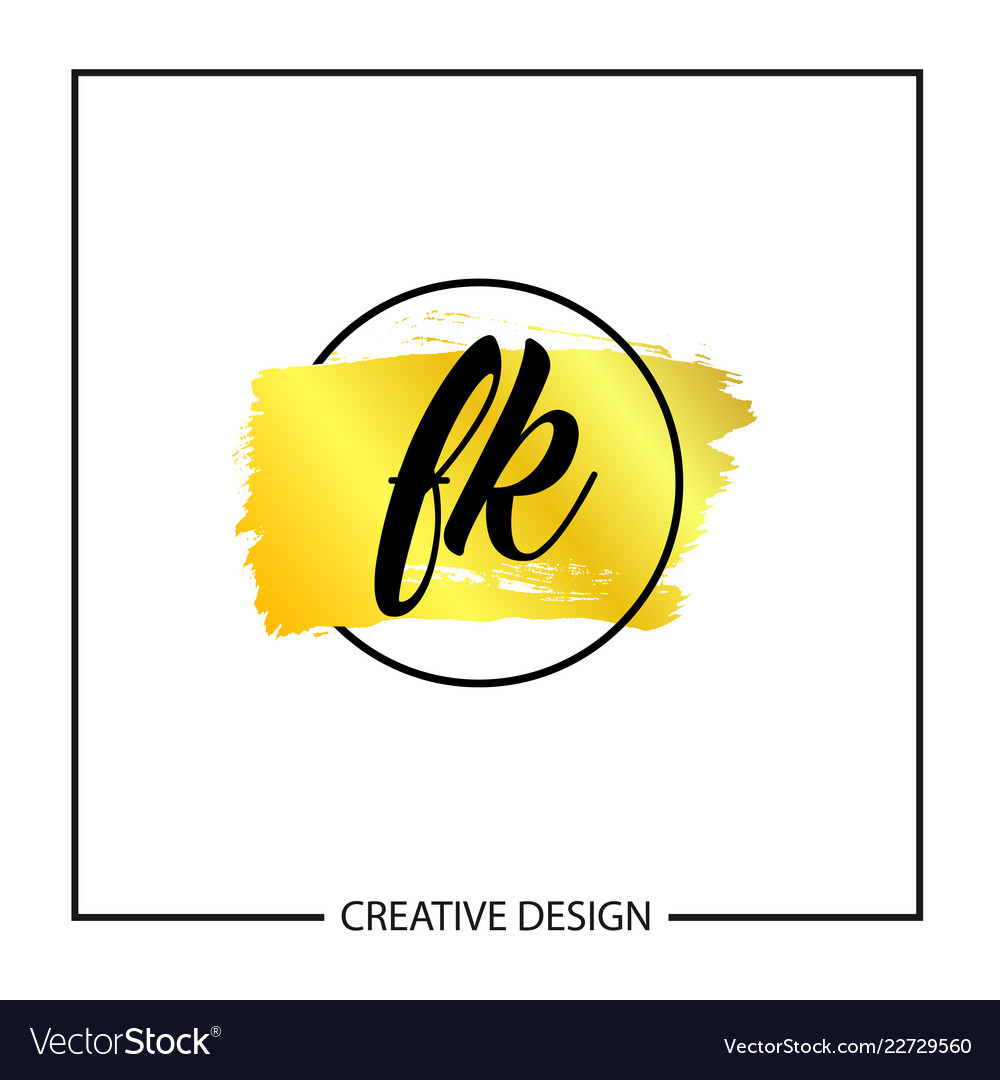 Initial letter fk logo template design Royalty Free Vector