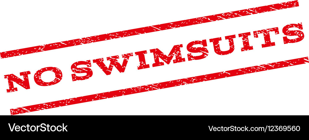 No swimsuits watermark stamp Royalty Free Vector Image