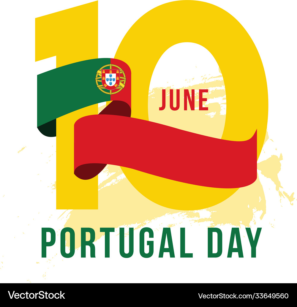 Portugal day template design Royalty Free Vector Image