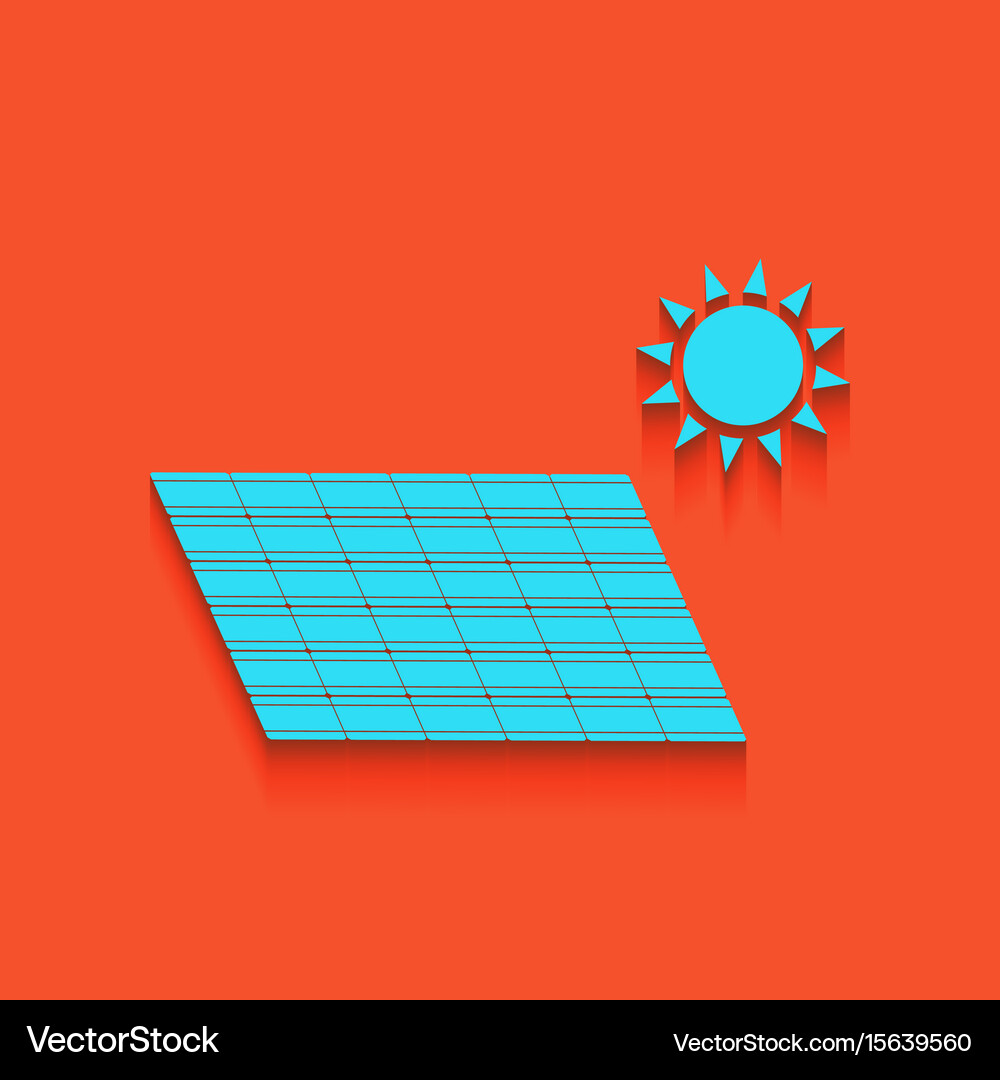Solar energy panel eco trend concept sign Vector Image