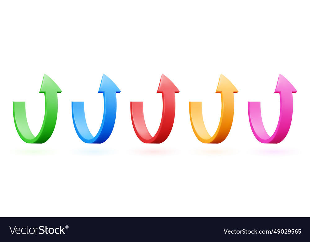 3d Arrow Icon Royalty Free Vector Image Vectorstock