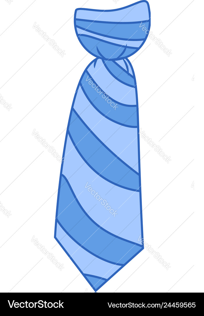 Blue check formal neck tie or color Royalty Free Vector