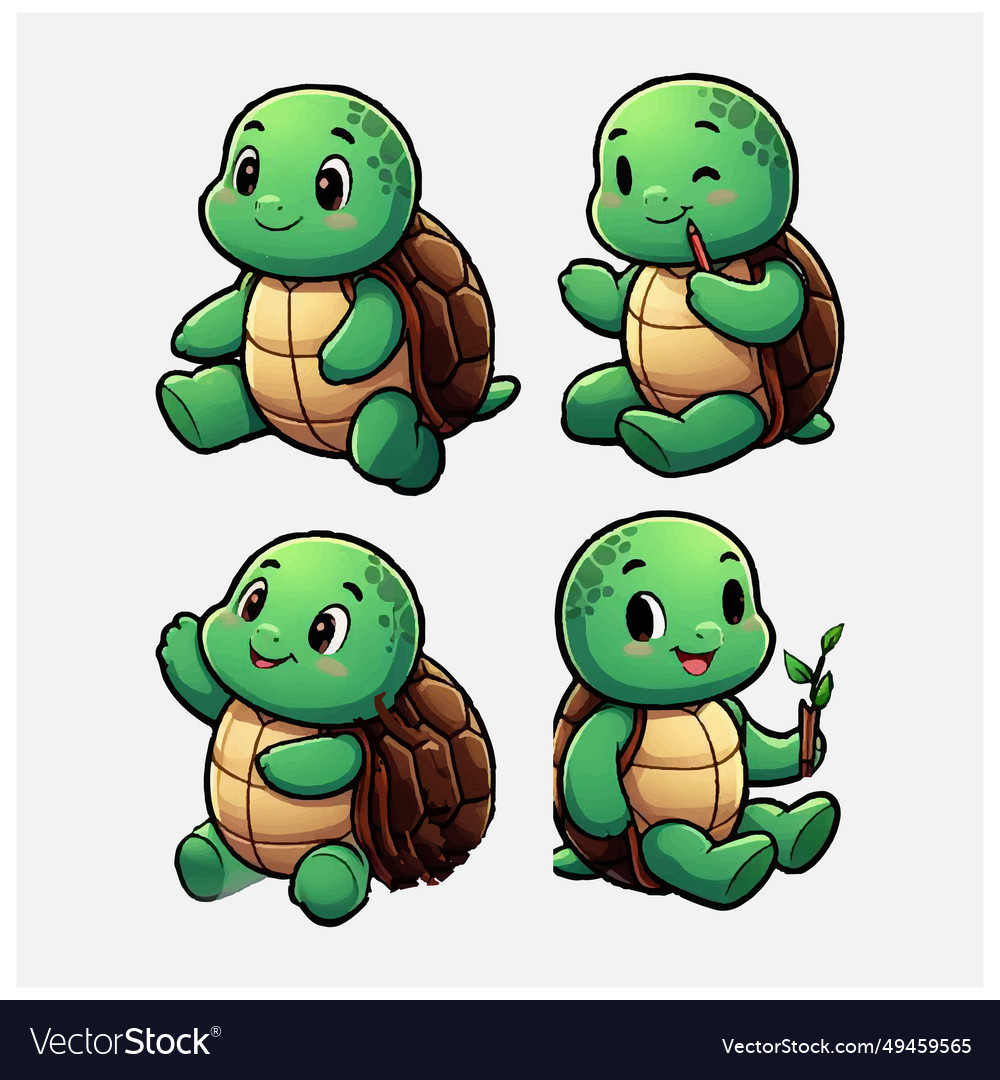 Cute turtle file Royalty Free Vector Image - VectorStock