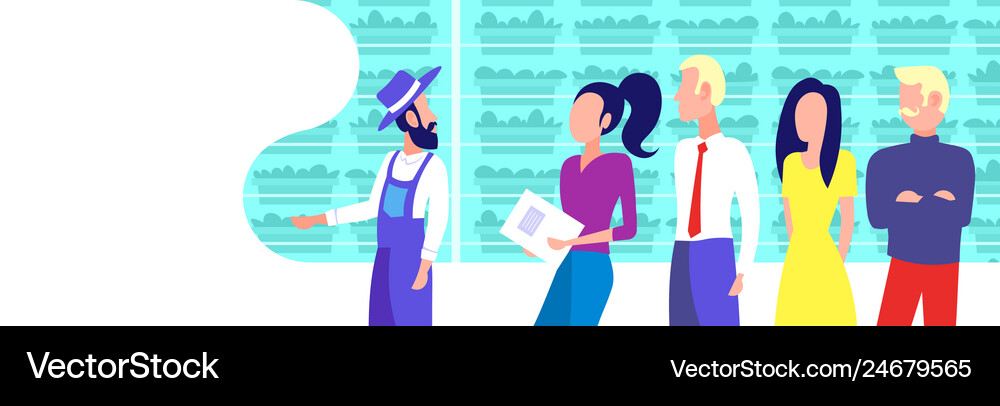 Farmer in uniform with agriculture engineers group