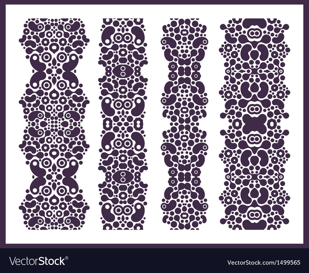 Four vertical seamless patterns Royalty Free Vector Image