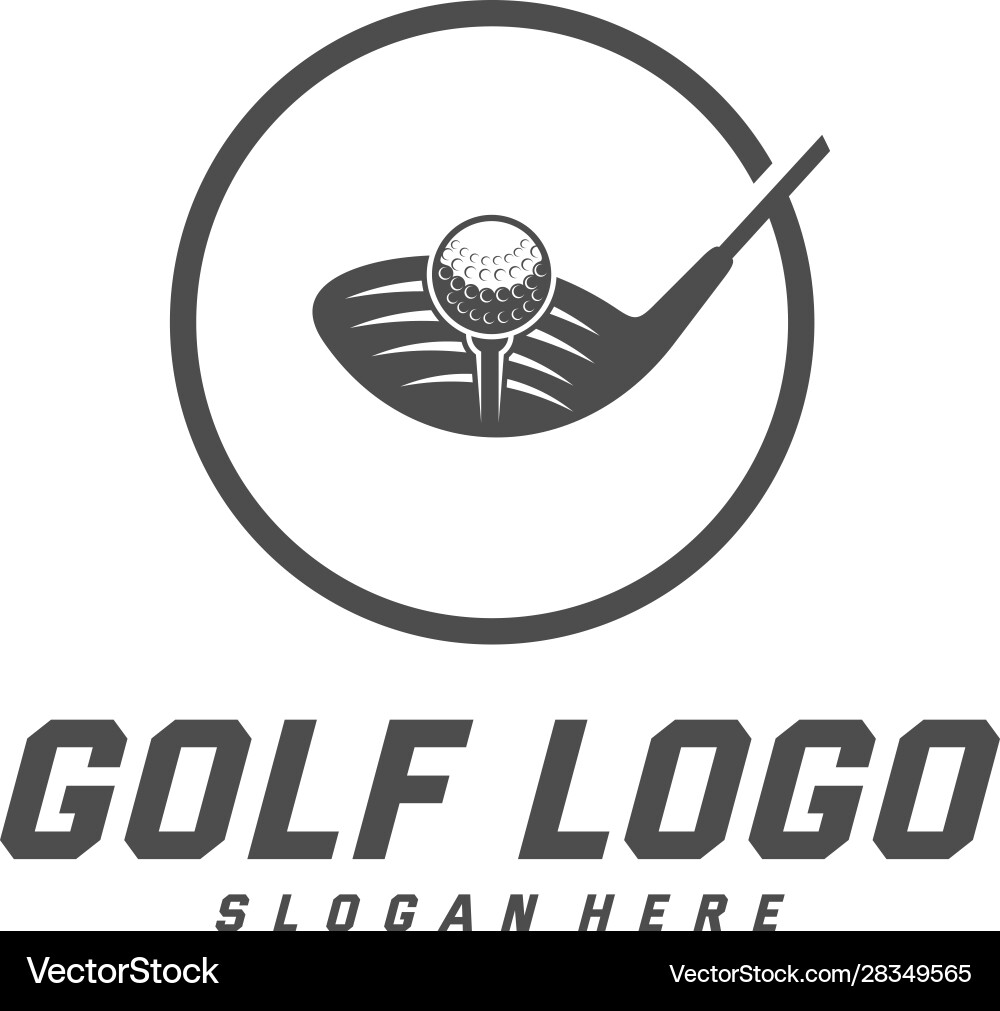 Golf logo design template label Royalty Free Vector Image