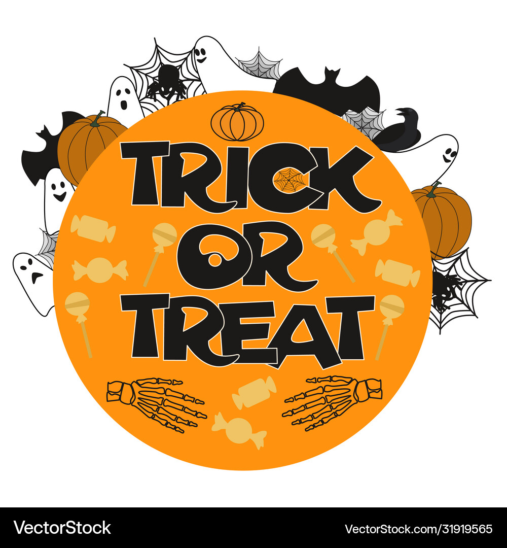 Halloween trick or treat Royalty Free Vector Image