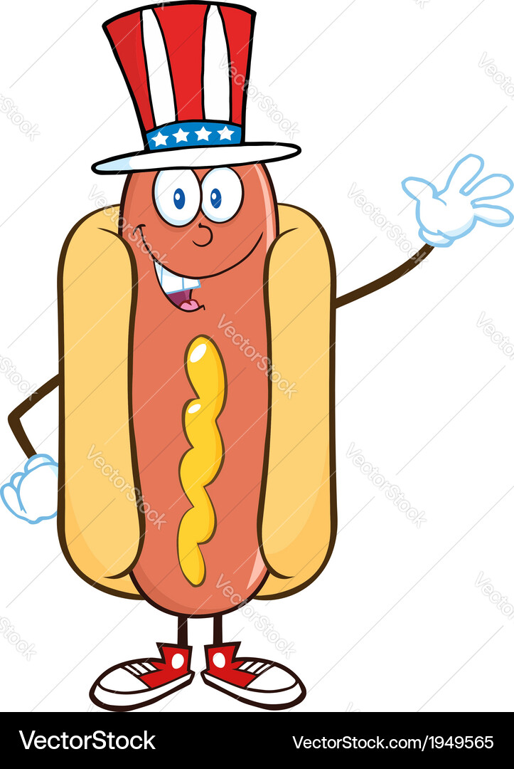 Sausage cartoon Royalty Free Vector Image - VectorStock