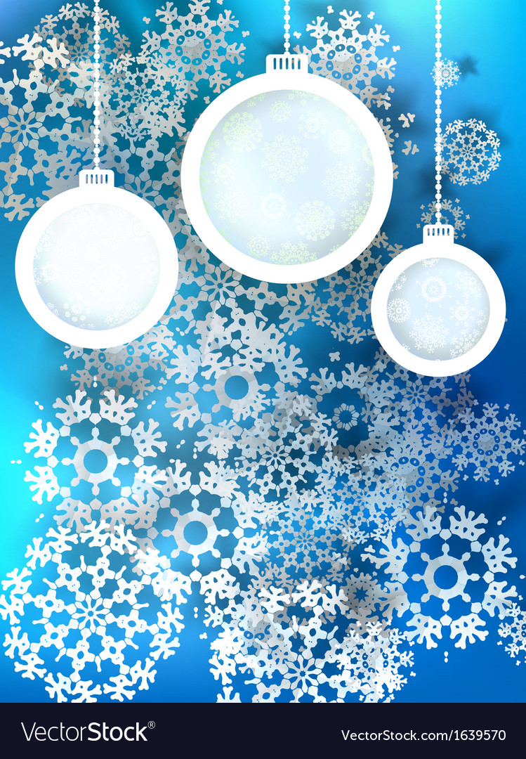 Abstract 3d baubles christmas background eps10 Vector Image