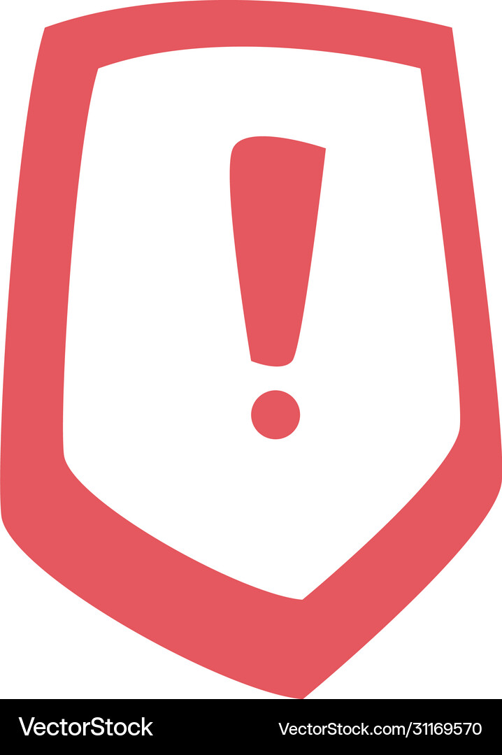 Alarm banner flat style icon design Royalty Free Vector