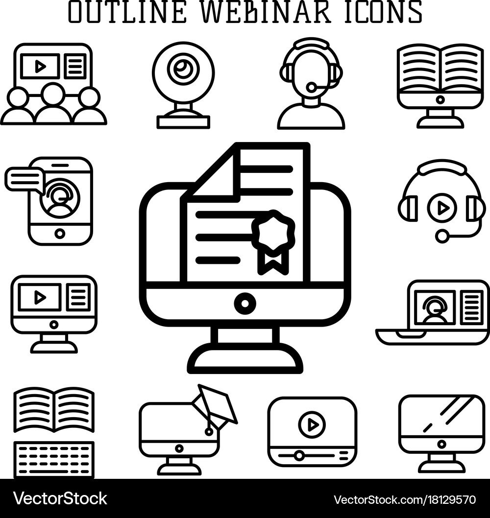 Business webinar and online Royalty Free Vector Image