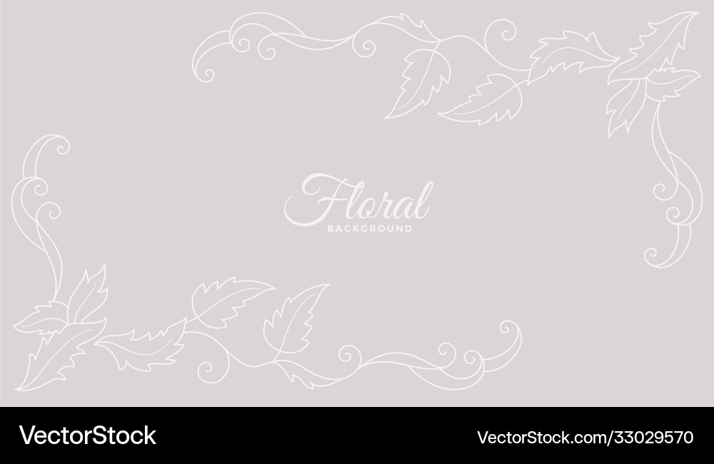 Clean floral background design with soft colors Vector Image