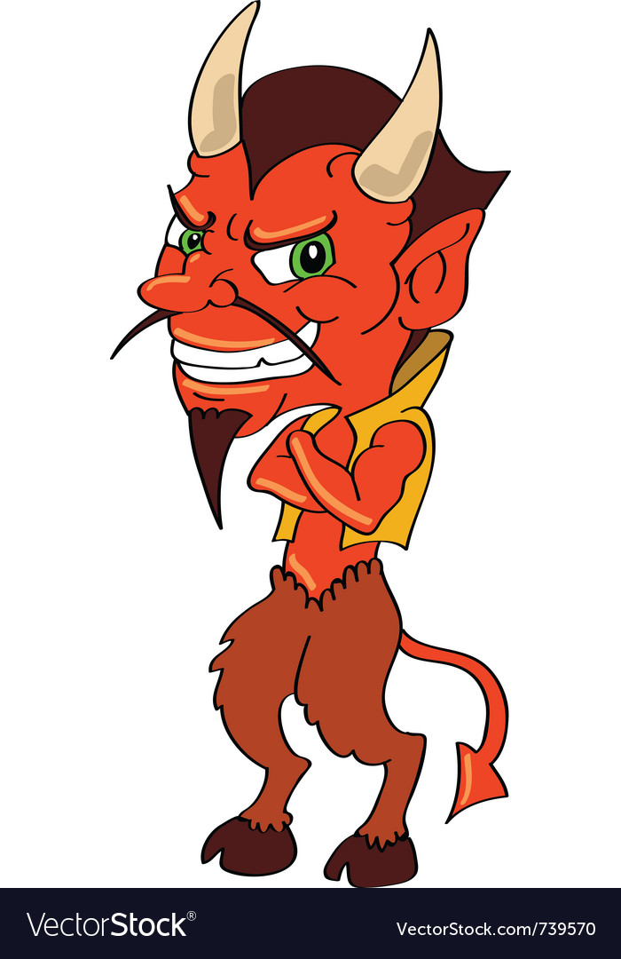 Devil standing Royalty Free Vector Image - VectorStock