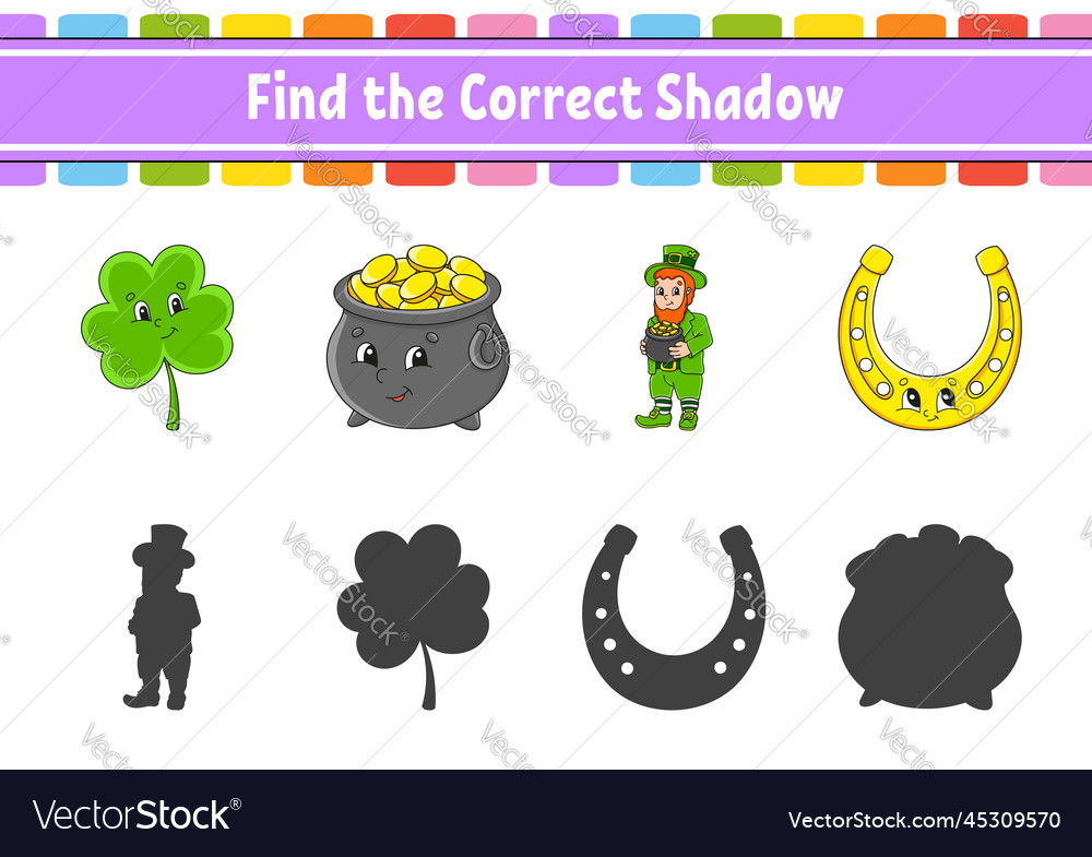 Find the correct shadow education developing Vector Image