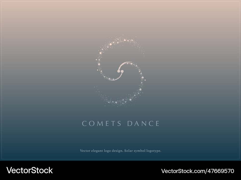 Galaxy logo design minimal logotype stars Vector Image