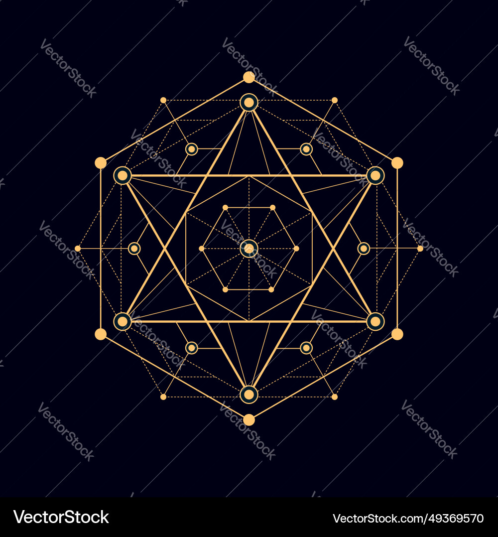 Geometric magic shape isolated alchemy sacred sign