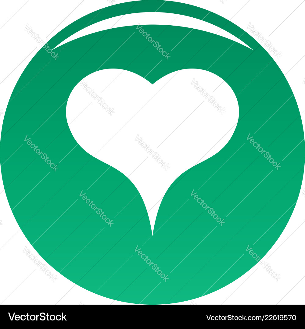 Lion heart icon green Royalty Free Vector Image