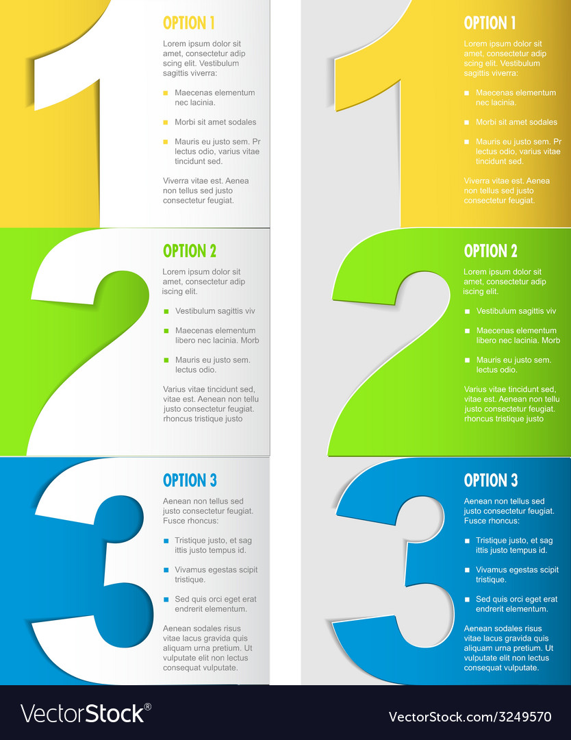 One two three - progress background Royalty Free Vector