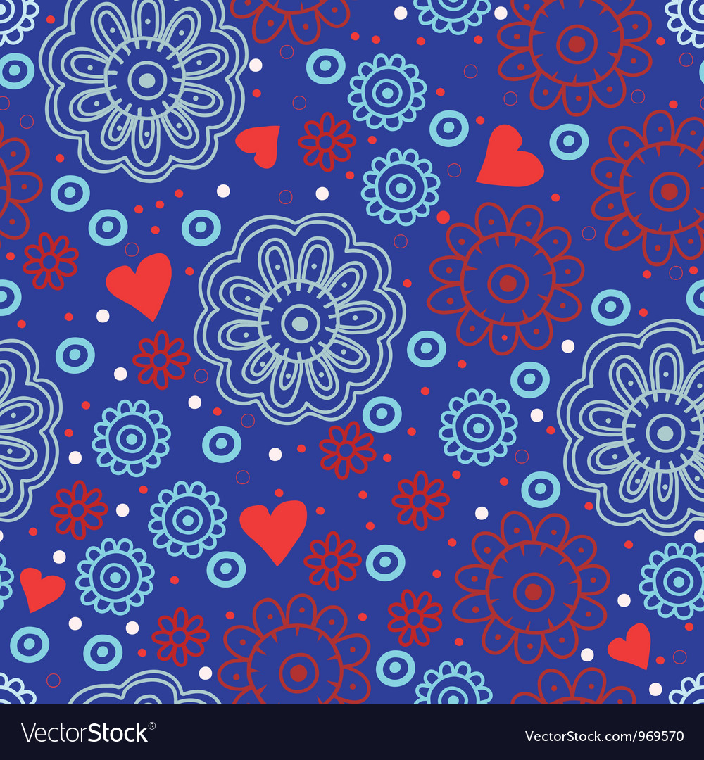 Seamless flower pattern Royalty Free Vector Image
