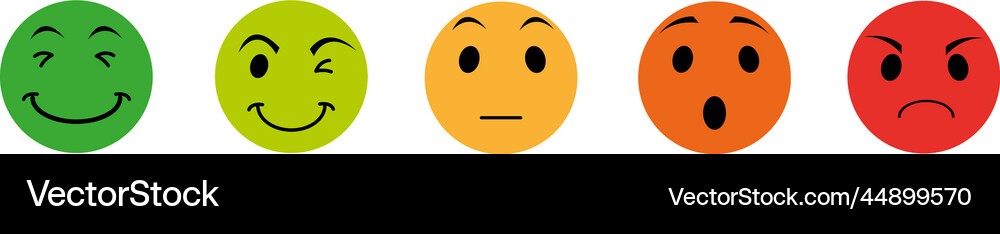 Set of emoticons with different moods Royalty Free Vector