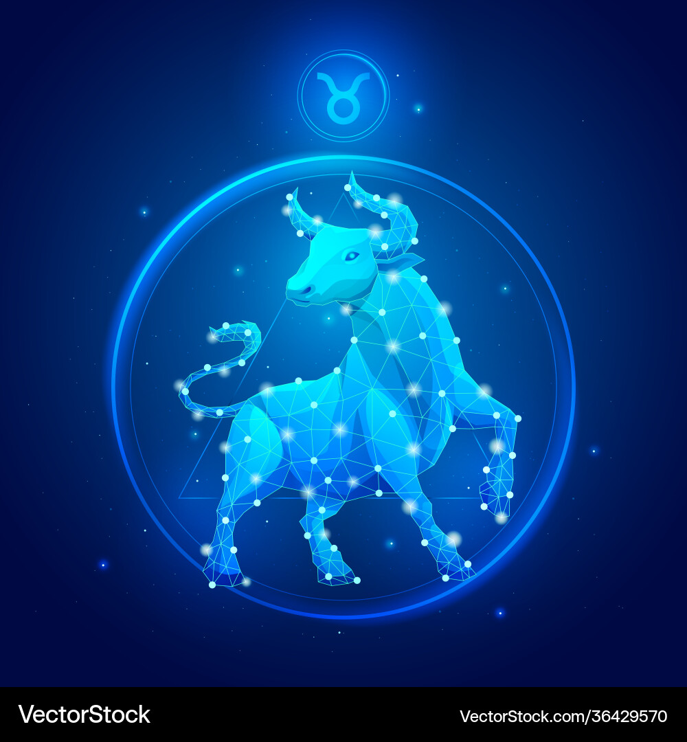 Taurus zodiac sign icons Royalty Free Vector Image