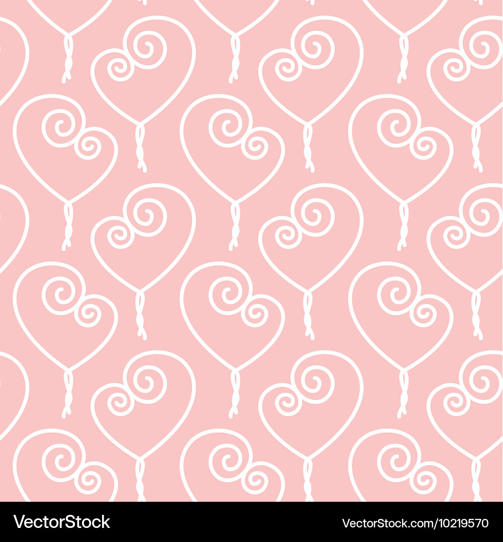 Twisted heart for valentine day seamless pattern Vector Image