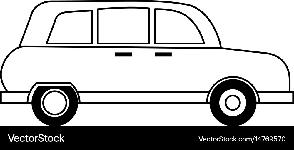 Vintage town car icon image Royalty Free Vector Image