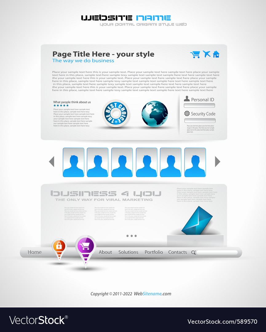 Webpage Royalty Free Vector Image - VectorStock