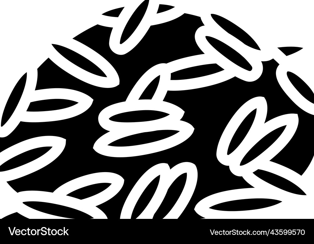 Wild rice glyph icon Royalty Free Vector Image