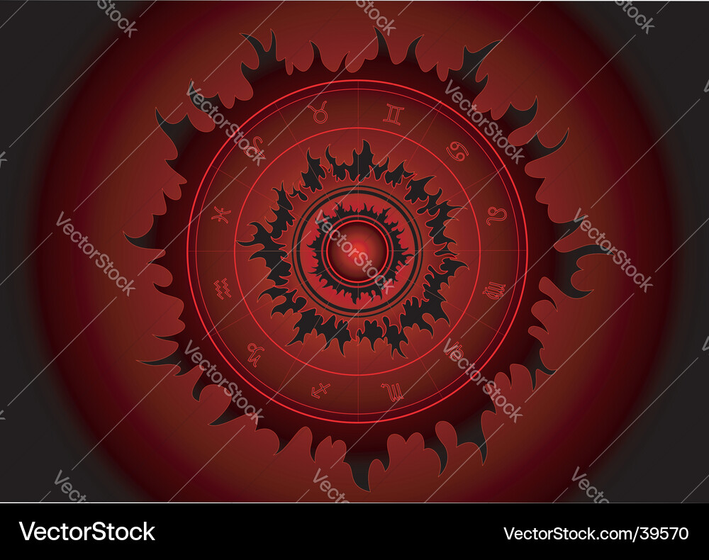 Zodiac black sun Royalty Free Vector Image - VectorStock