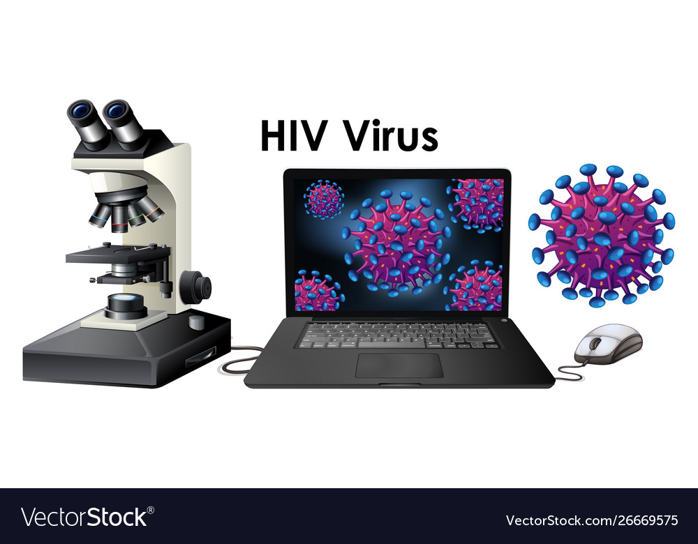 Close up isolated object virus named hiv Vector Image Close up isolated object virus named hiv Vector Image