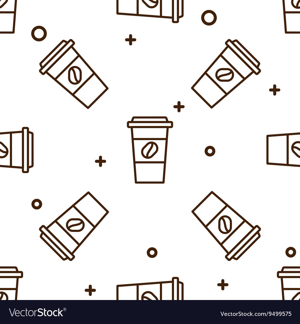 Coffee cup pattern Royalty Free Vector Image - VectorStock