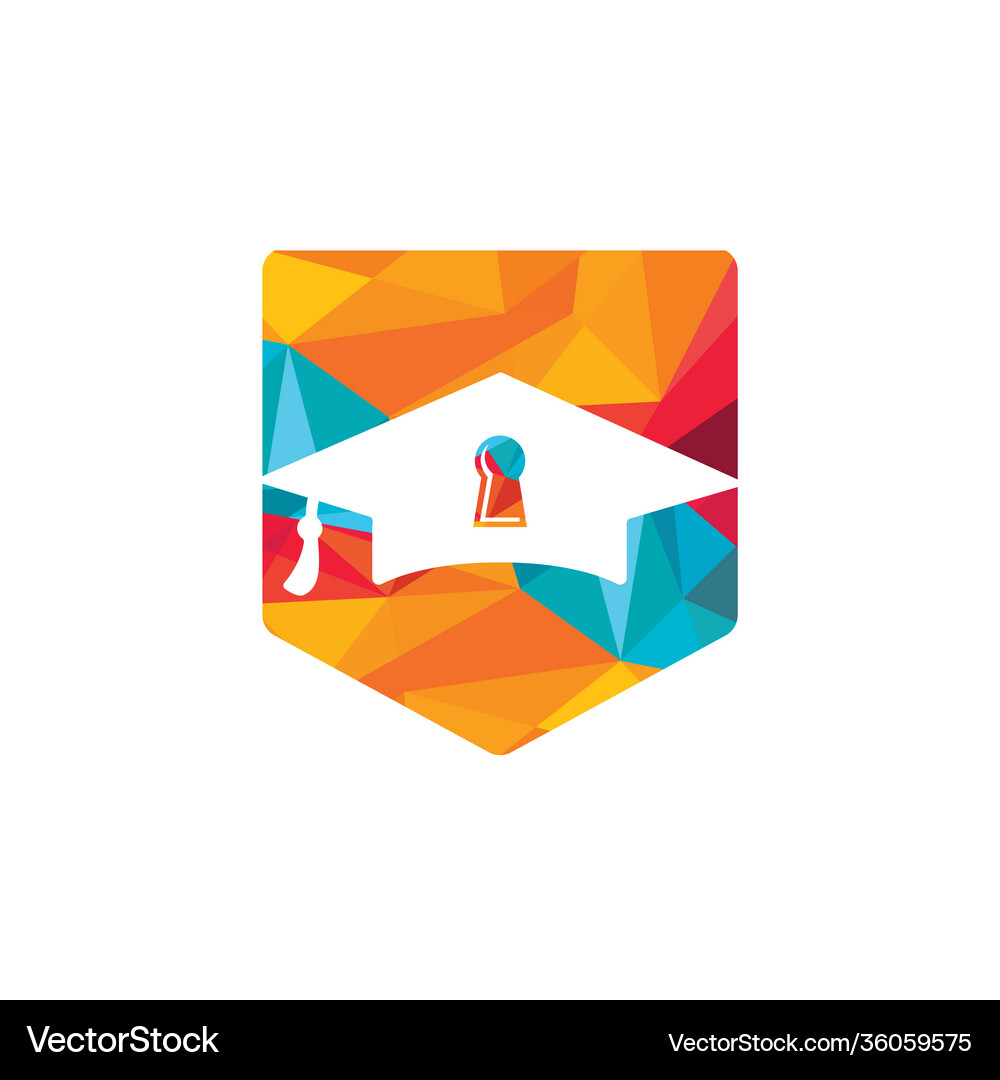 Education security logo design concept Royalty Free Vector