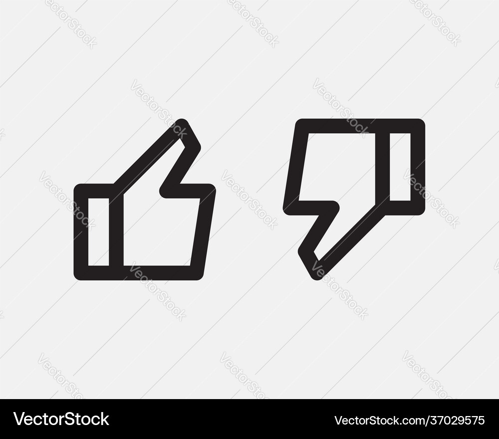 Like icon line design for media or network thumb Vector Image