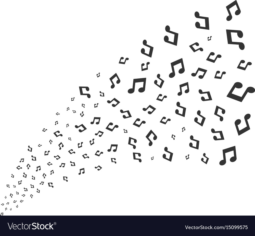 Music notes source stream Royalty Free Vector Image