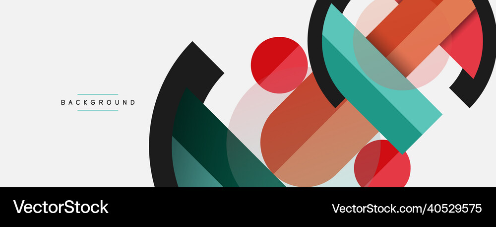 Round geometric shapes lines and circles Vector Image