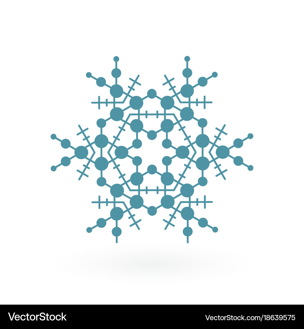 Snowflake logo snow icon Royalty Free Vector Image