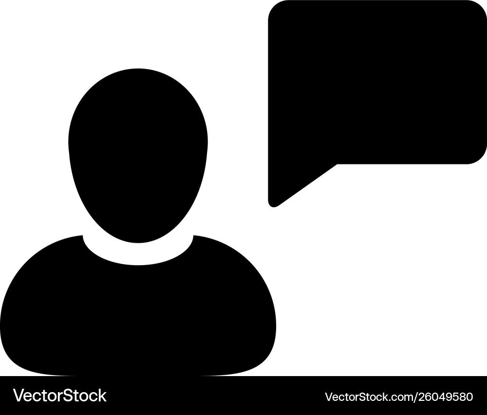 Answer icon male person profile avatar Royalty Free Vector