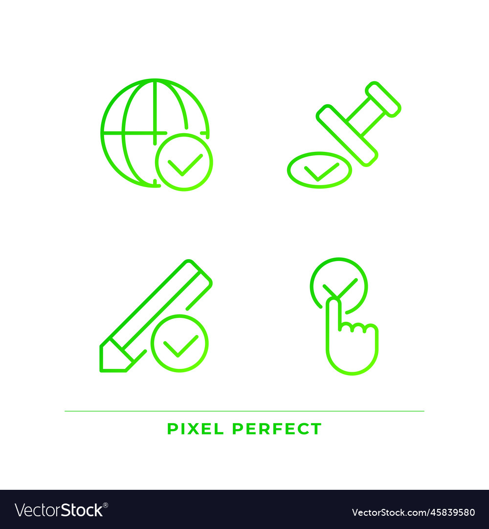 Checkmarks for data approvement pixel perfect Vector Image Checkmarks for data approvement pixel perfect Vector Image