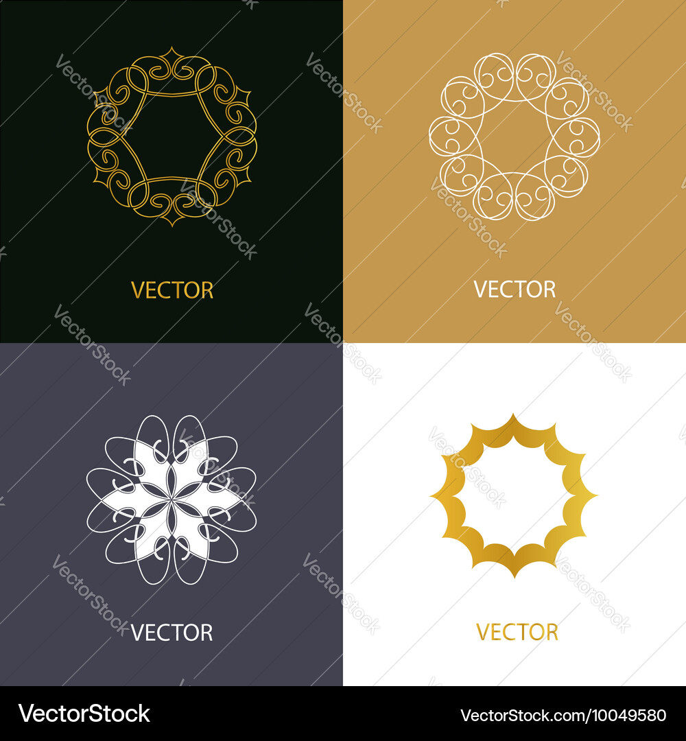 Collection of logo design templates Royalty Free Vector